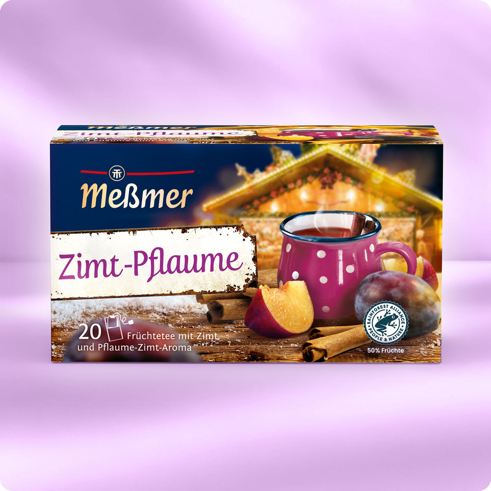 Meßmer Zimt Pflaume Tee | Früchtetee mit Pflaume-Zimt-Aroma