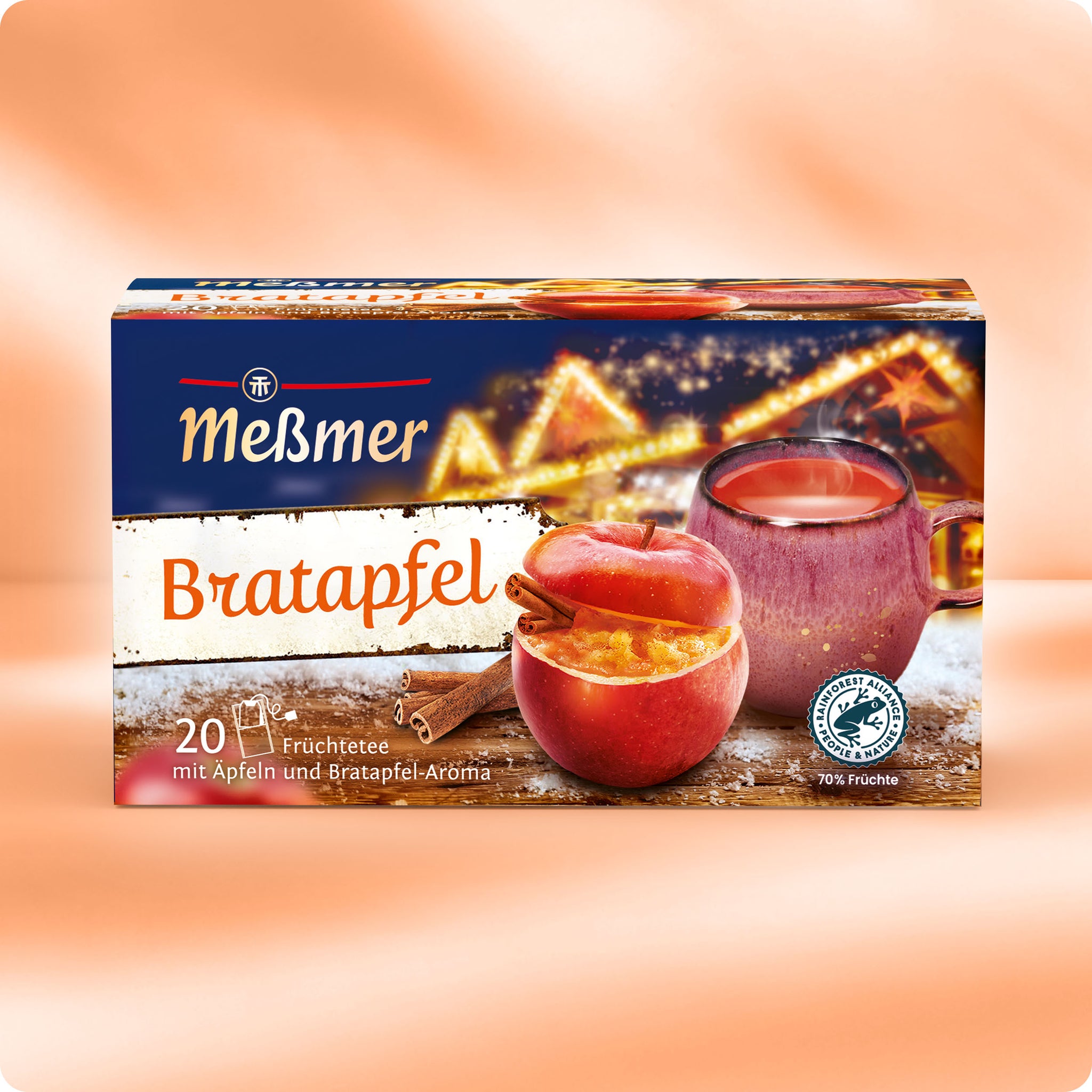 Meßmer Bratapfel Tee | Mit Äpfeln & Bratapfel-Aroma (20 Beutel)