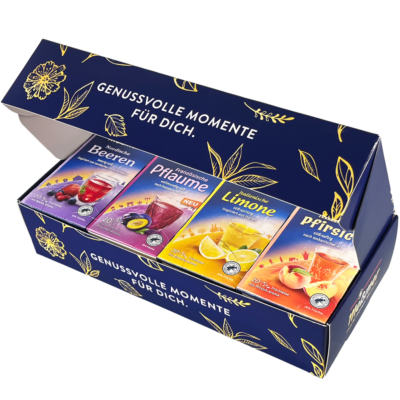 Meßmer Ländertee Geschenkset mit 4 Sorten (80 Beutel)