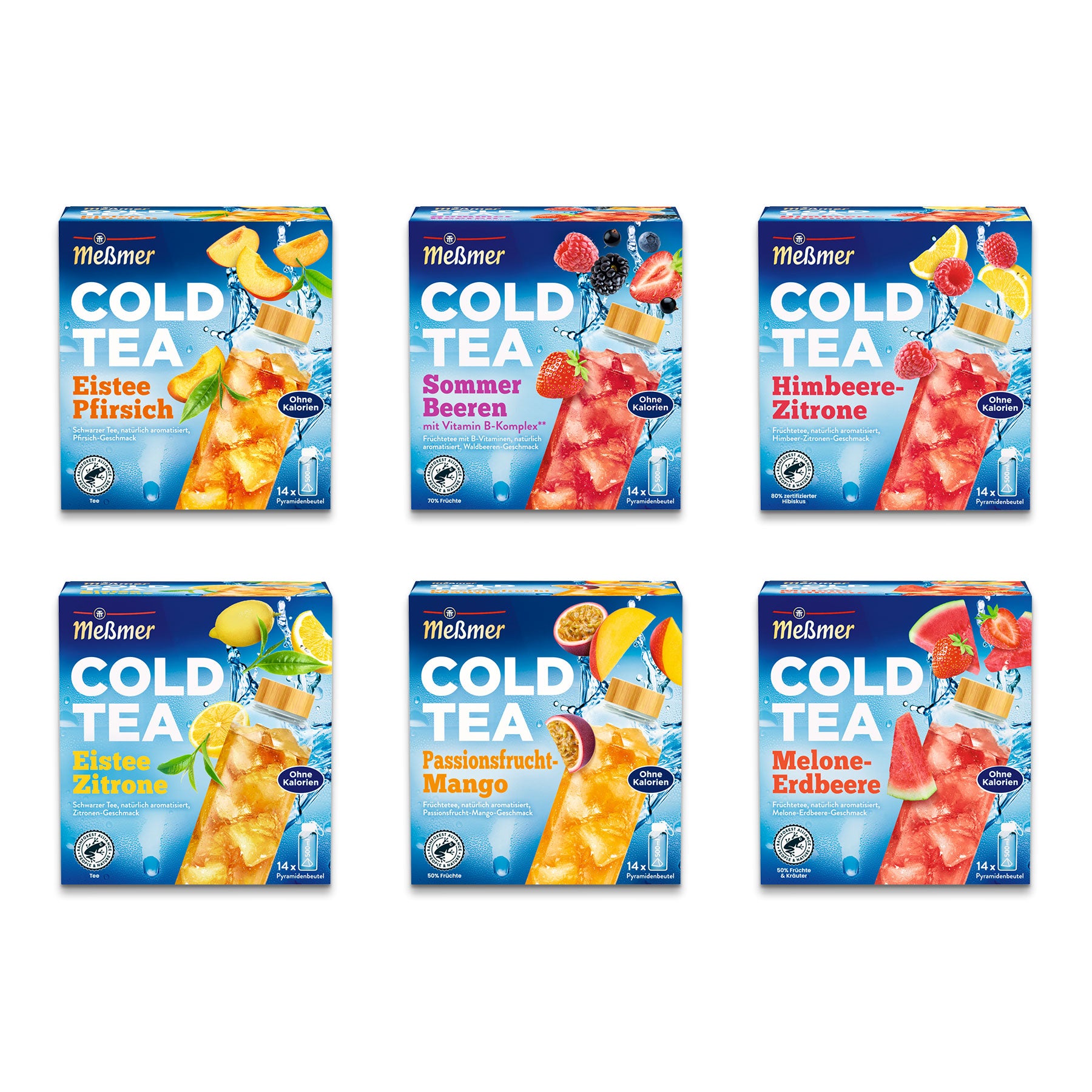 Meßmer Cold Tea Set mit 6 fruchtigen Sorten zum Probieren
